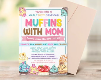 Muffins With Mom Flyer Editable Template PTO Forms - Etsy