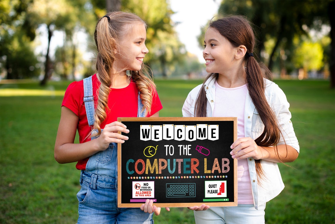 Printable Welcome to the Computer Lab Black PDF School - Etsy