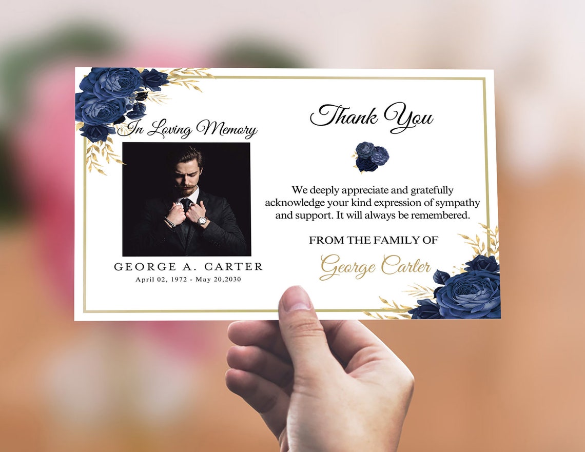 9 Piece Funeral Program Template for Man With Pictures Bundle | Thank ...