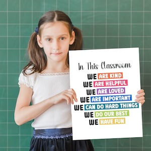 In This Classroom We Are, Classroom Quotes, Classroom Wall Art Digital ...