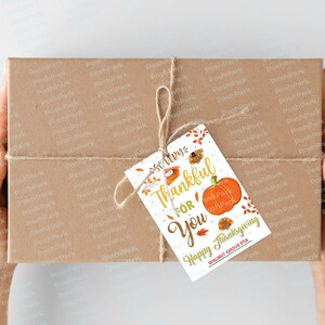Editable Thankful Grateful for You Thanksgiving Gift Tags, Fall Gift ...