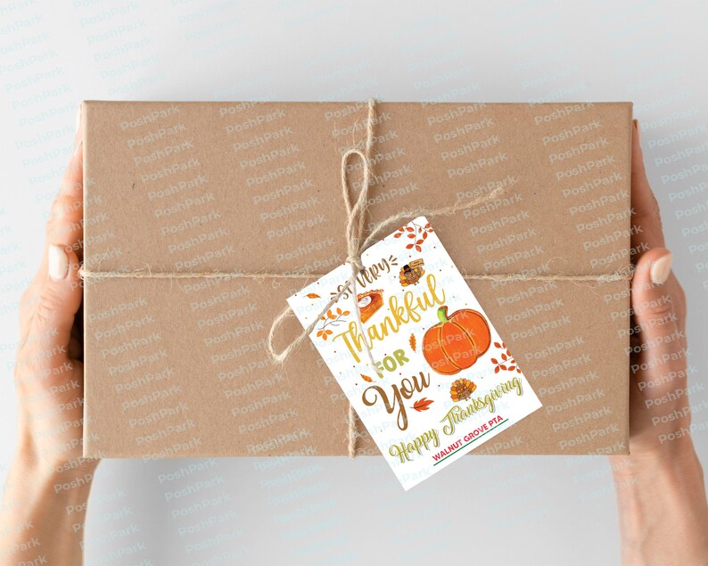 Editable Thankful Grateful for You Thanksgiving Gift Tags, Fall Gift ...