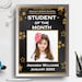 Student of the Month Printable Certificate Template Black, Editable ...