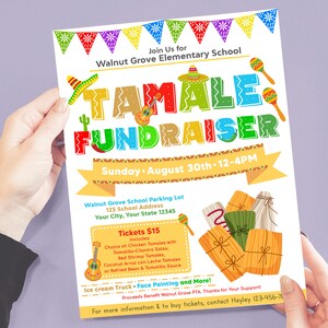 Editable Tamale Fundraiser Flyer, Nacho Average Mexican Food Taco ...