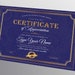Editable Certificate of Appreciation Royal Blue and Gold, Elegant ...