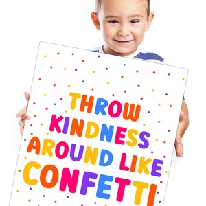 Colorful Kindness Classroom Sign, Boho Motivational Classroom Quotes ...