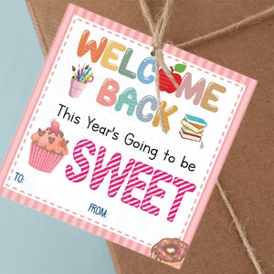 PRINTABLE Welcome Back to School Tags, Cute First Day of School Gift ...