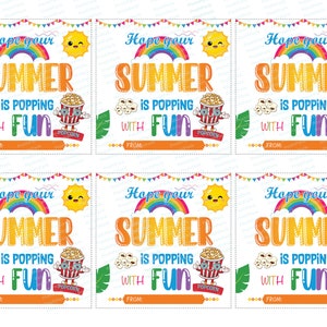 PDF Popping Summer Tag Printable, Hope Your Summer is Popping With Fun ...