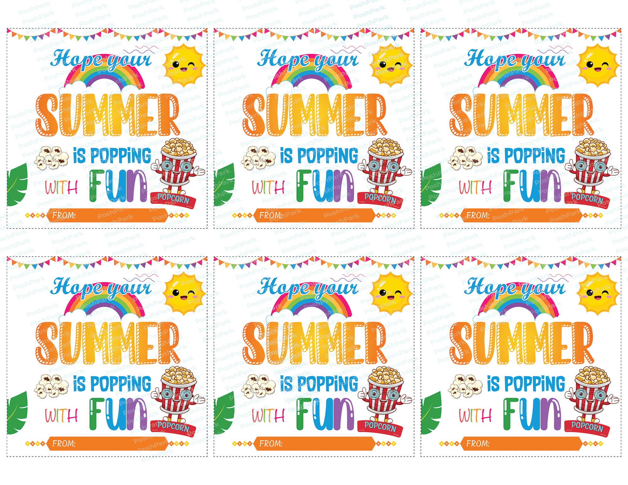 PDF Popping Summer Tag Printable, Hope Your Summer is Popping With Fun ...