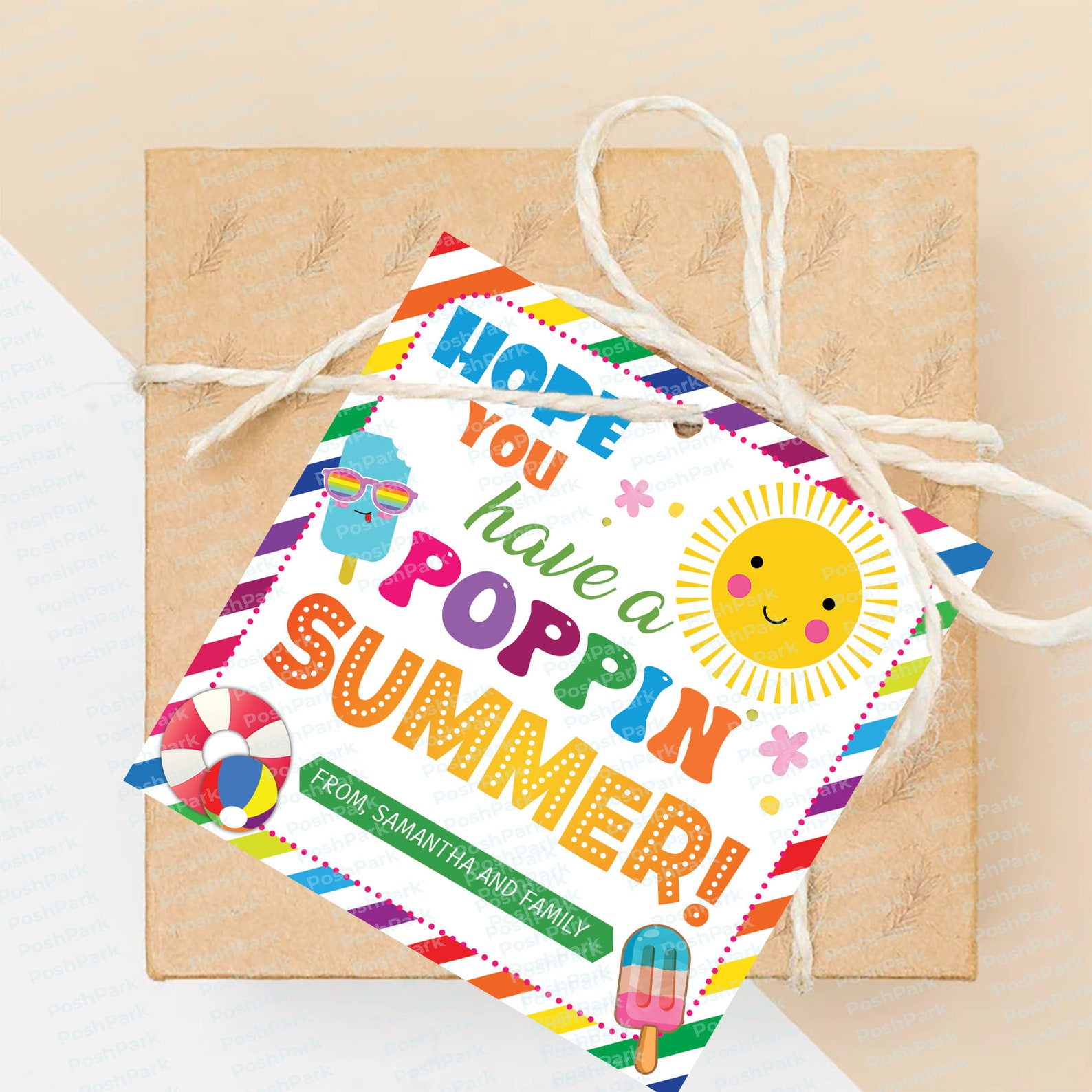 EDITABLE Hope You Have a Popping Summer Tag, Customizable Summer Gift ...