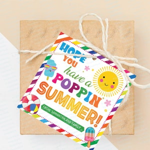 EDITABLE Hope You Have a Popping Summer Tag, Customizable Summer Gift ...