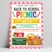 Editable Back to School Picnic Flyer Template, Meet Your Teacher Invite ...