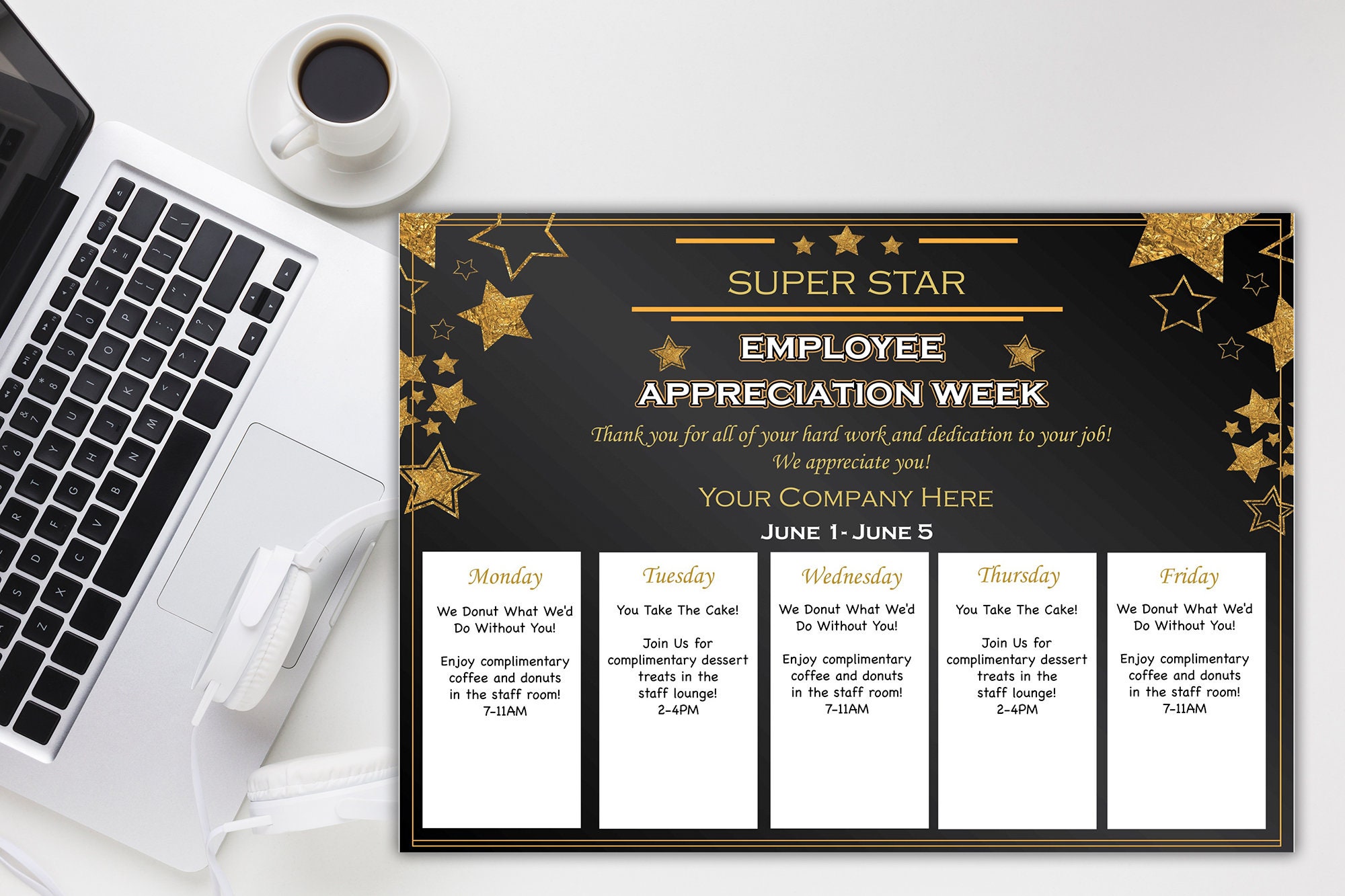 EDITABLE Staff Appreciation Week Template Employee | Etsy