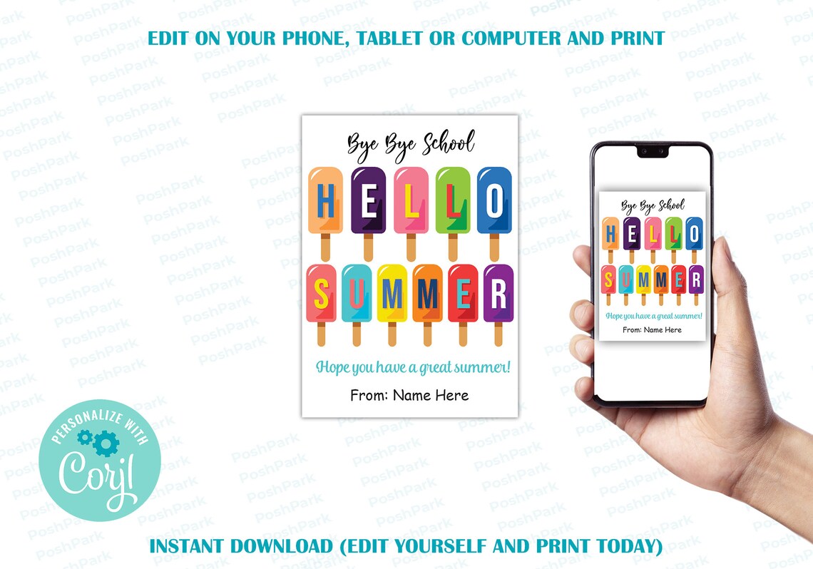 EDITABLE Have a Great Summer Tag Instant, Summer Gift Tags for Kids ...