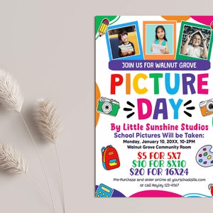 School Picture Day Template, Editable School Photo Day, School Picture ...