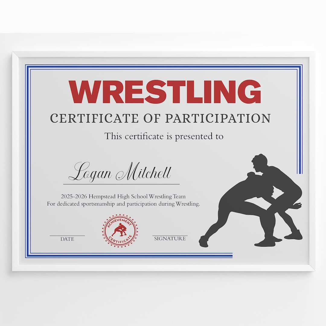 Editable Wrestler Award Certificates Template, Sports Award Ceremony ...