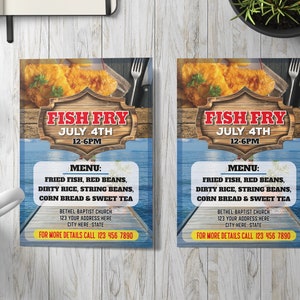 Editable Fish Fry Invitation, Downloadable Printable Fish Fry ...