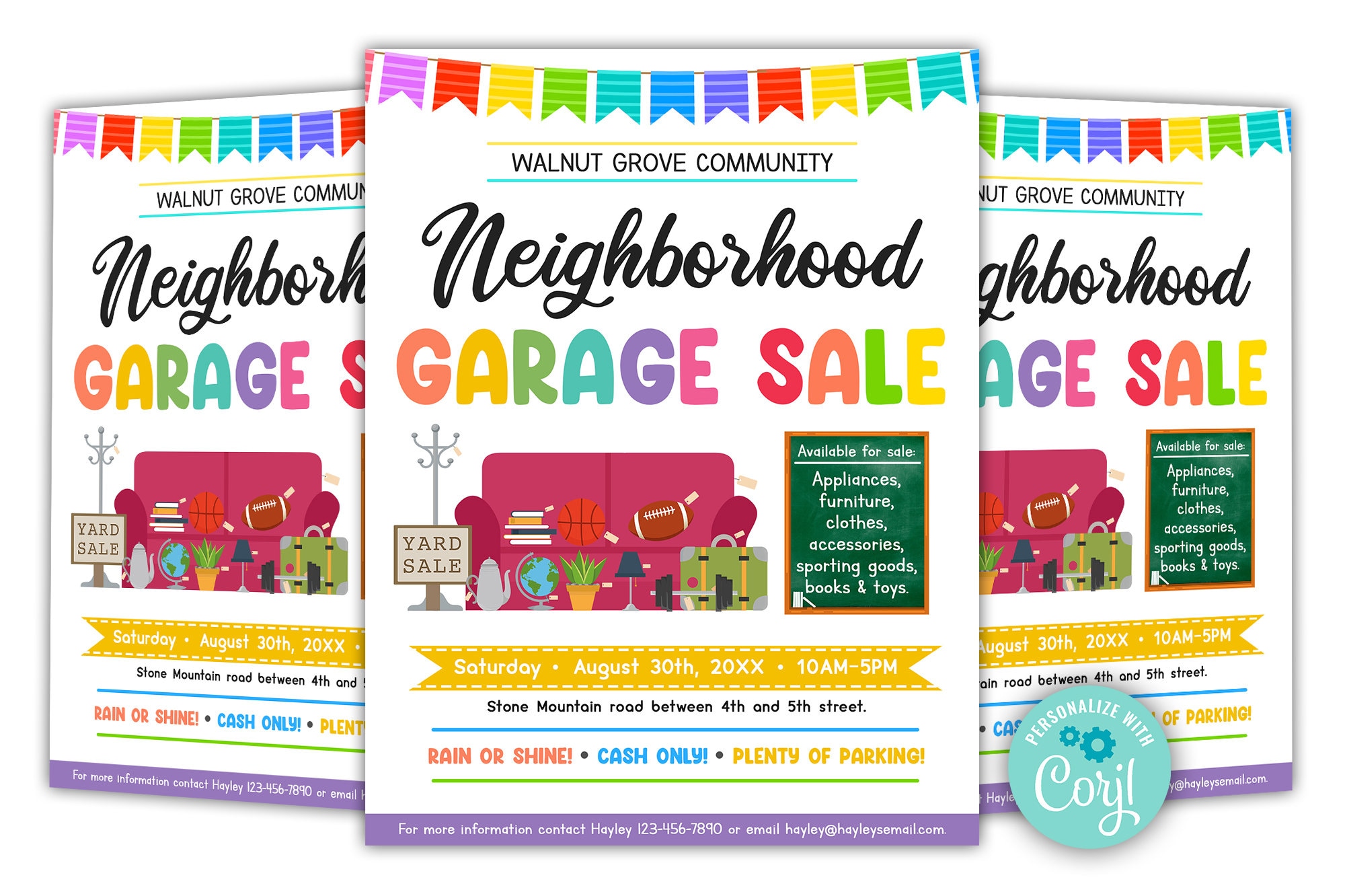 Community Yard Sale Signs