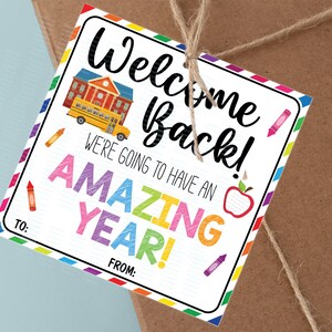 Printable Welcome Back to School Gift Tags, Back to School Tags for ...