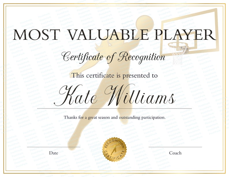 EDITABLE End of Season Girls Basketball Award Certificates 16 | Etsy