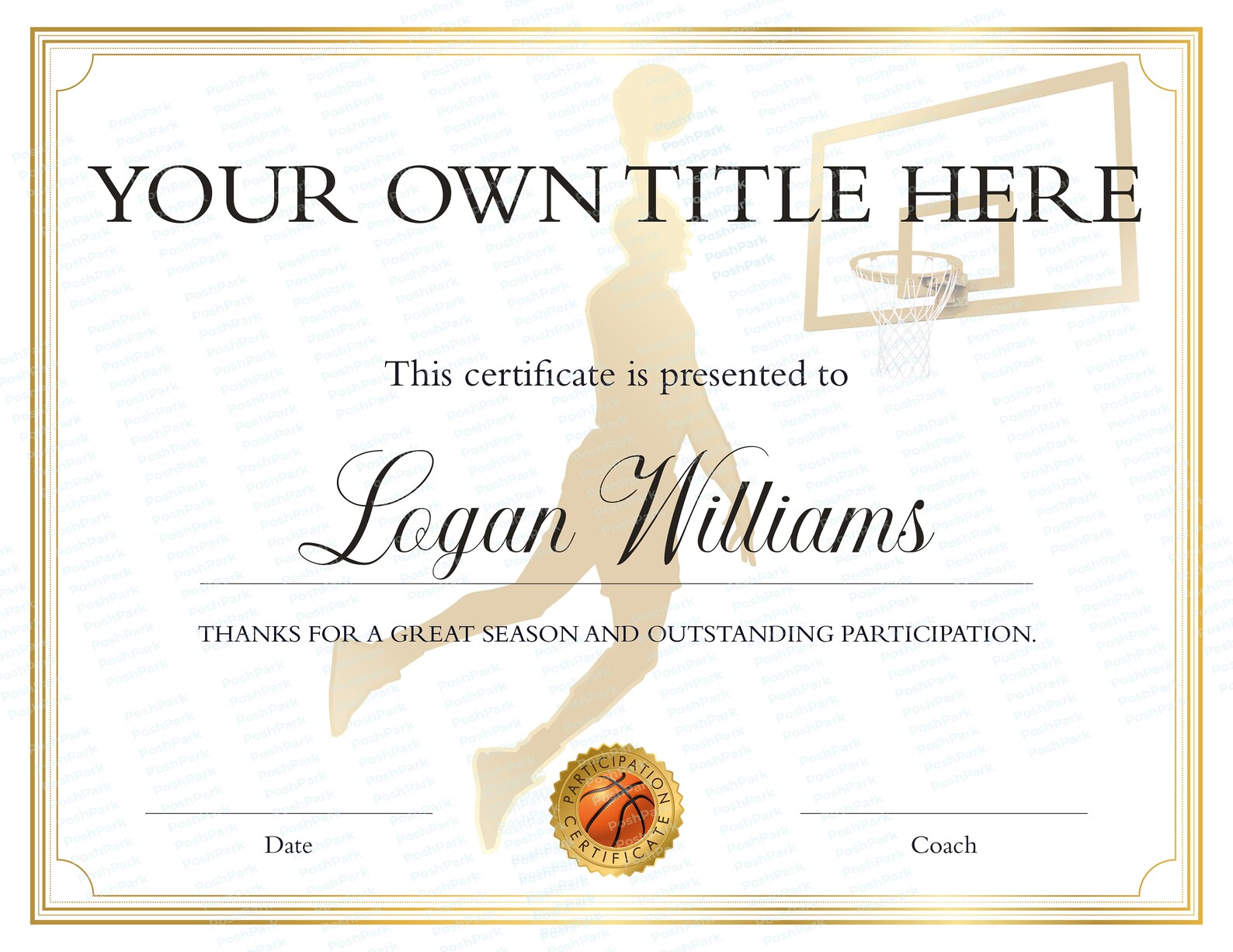 EDITABLE End of Season Basketball Award Certificates, 16 Basketball ...