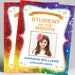 Colorful Student of the Month Certificate With Photo, Editable Student ...