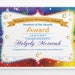 Student of the Month Certificate Template, Colorful Student of the Week ...