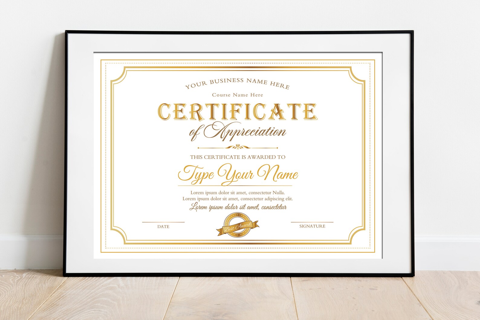 Editable Certificate of Appreciation Custom Award Certificate - Etsy