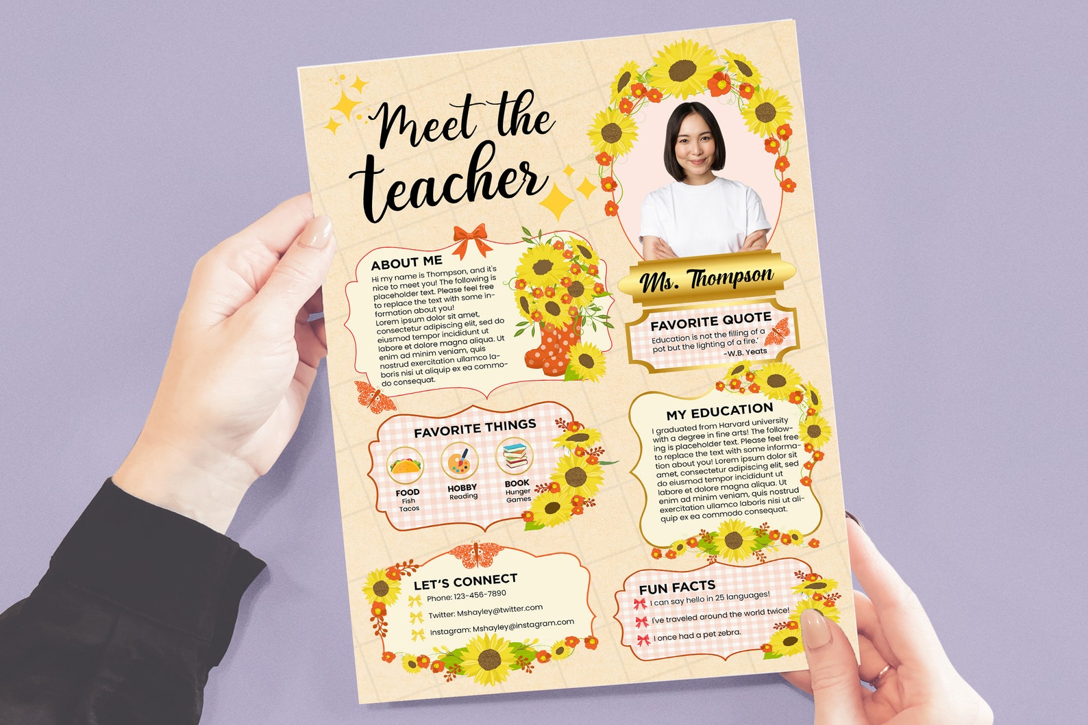 Editable Meet the Teacher Flyer Template Meet the Teacher - Etsy