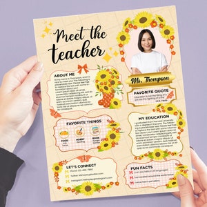 Editable Meet the Teacher Flyer Template, Meet the Teacher Newsletter ...
