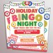 Editable Holiday Bingo Night Flyer Template, Christmas Family Game ...