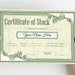 EDITABLE Stock Certificate, DIY Certificate of Stock Template, Vintage ...