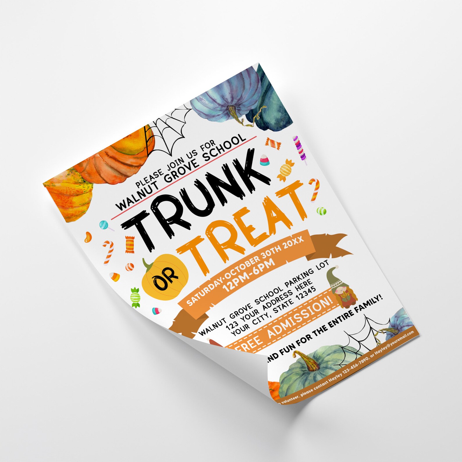 Editable Trunk or Treat Flyer School Neighborhood Church - Etsy