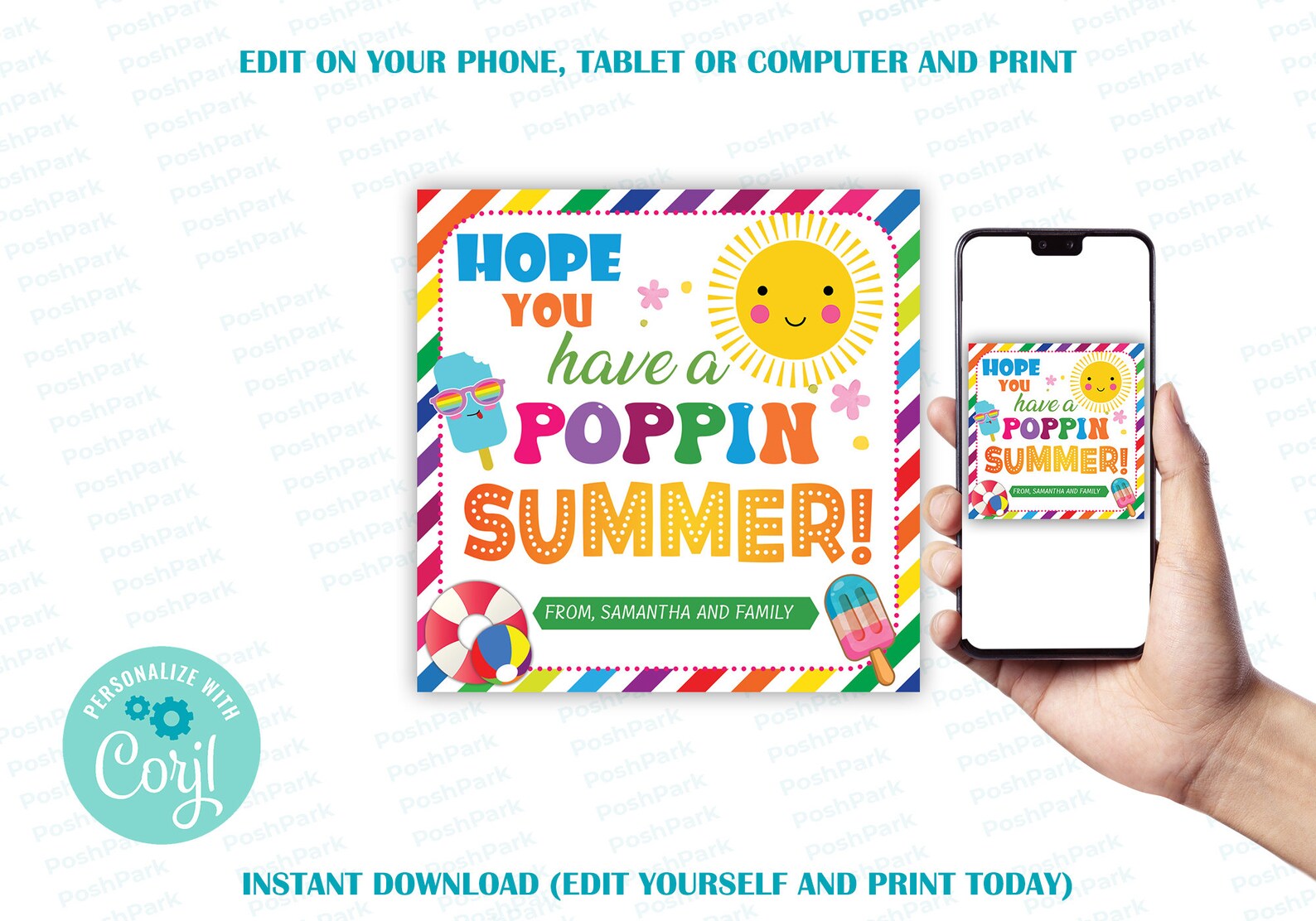 EDITABLE Hope You Have a Popping Summer Tag Customizable | Etsy