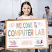 PDF Welcome to the Computer Lab Sign White, Printable School Computer ...