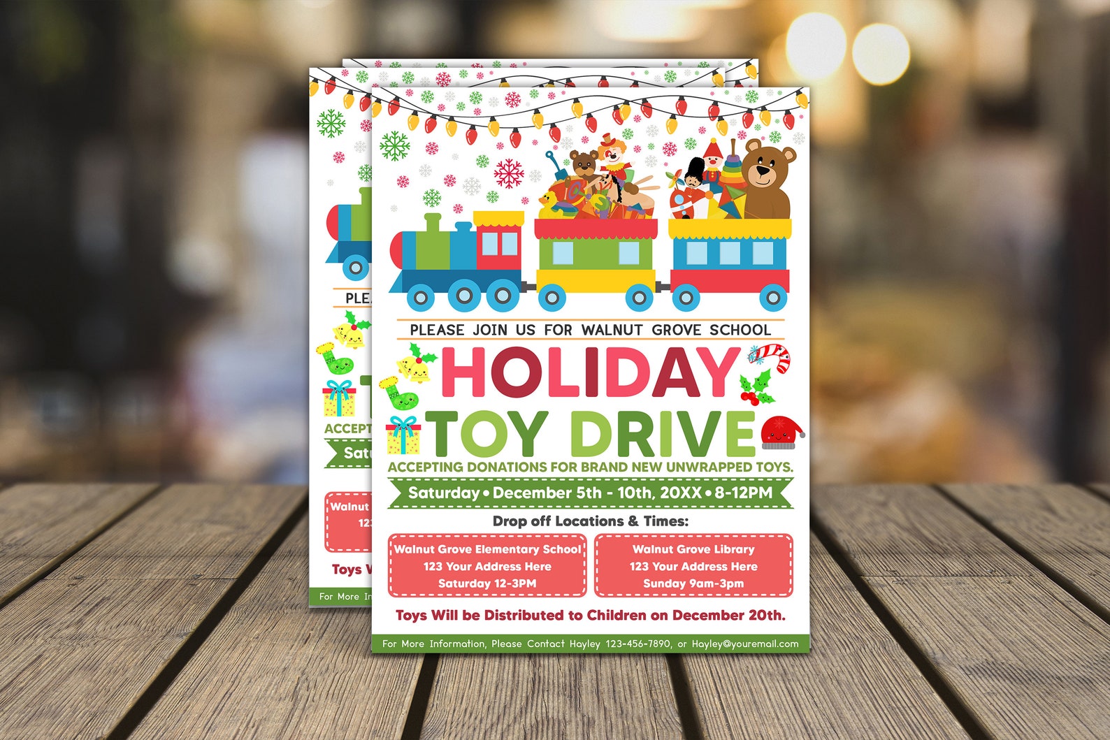 Editable Holiday Toy Drive Flyer Template Printable Toy Drive - Etsy