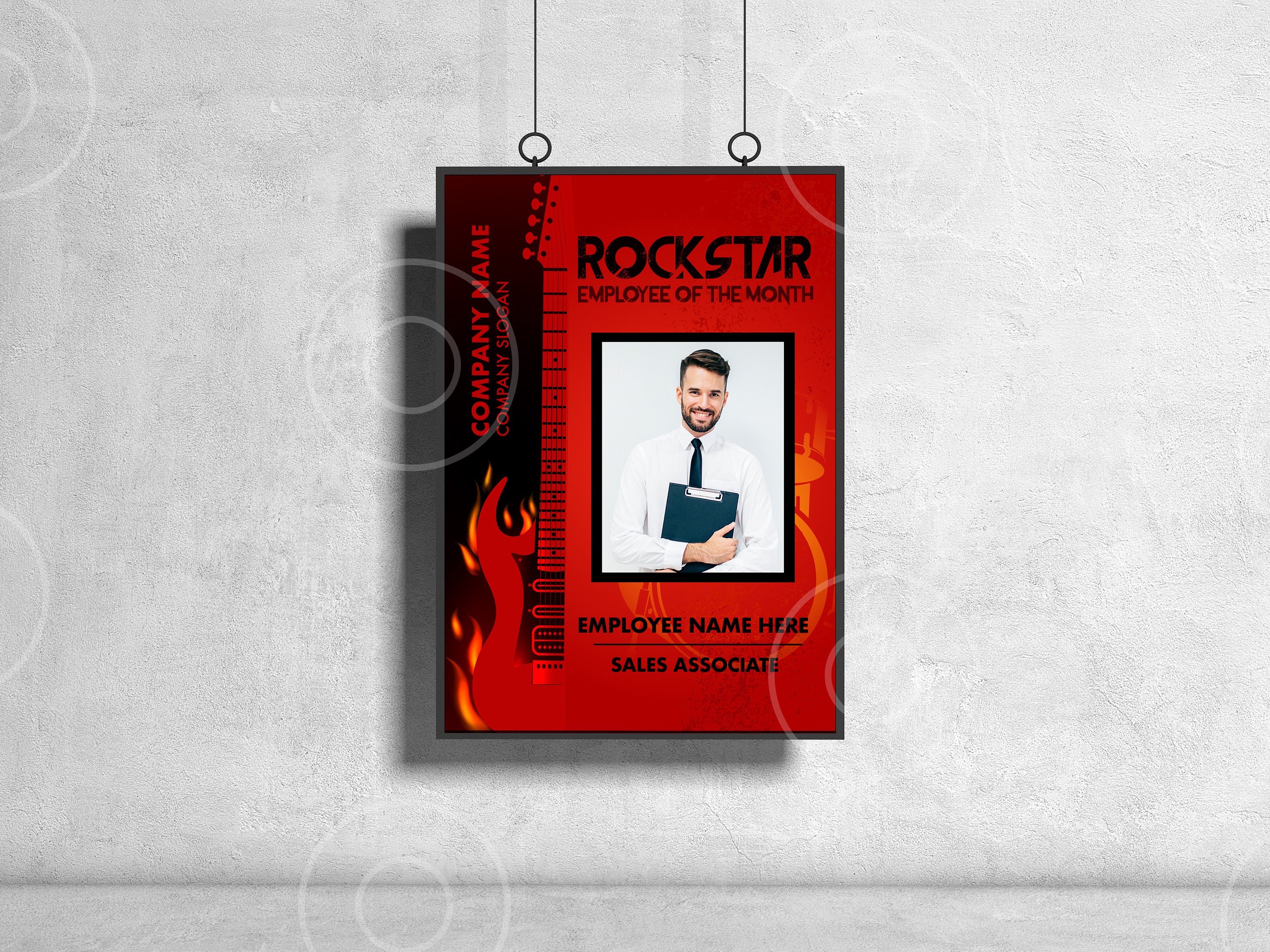 Employee of the Month Printable | EDITABLE Rockstar Employee of the ...
