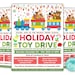 Editable Holiday Toy Drive Flyer Template, Printable Toy Drive ...