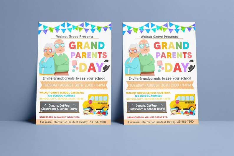 EDITABLE Grandparents Day Invite Template Family School - Etsy