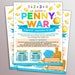 Editable Penny War Fundraiser Flyer, Church Nonprofit PTO PTA Event ...