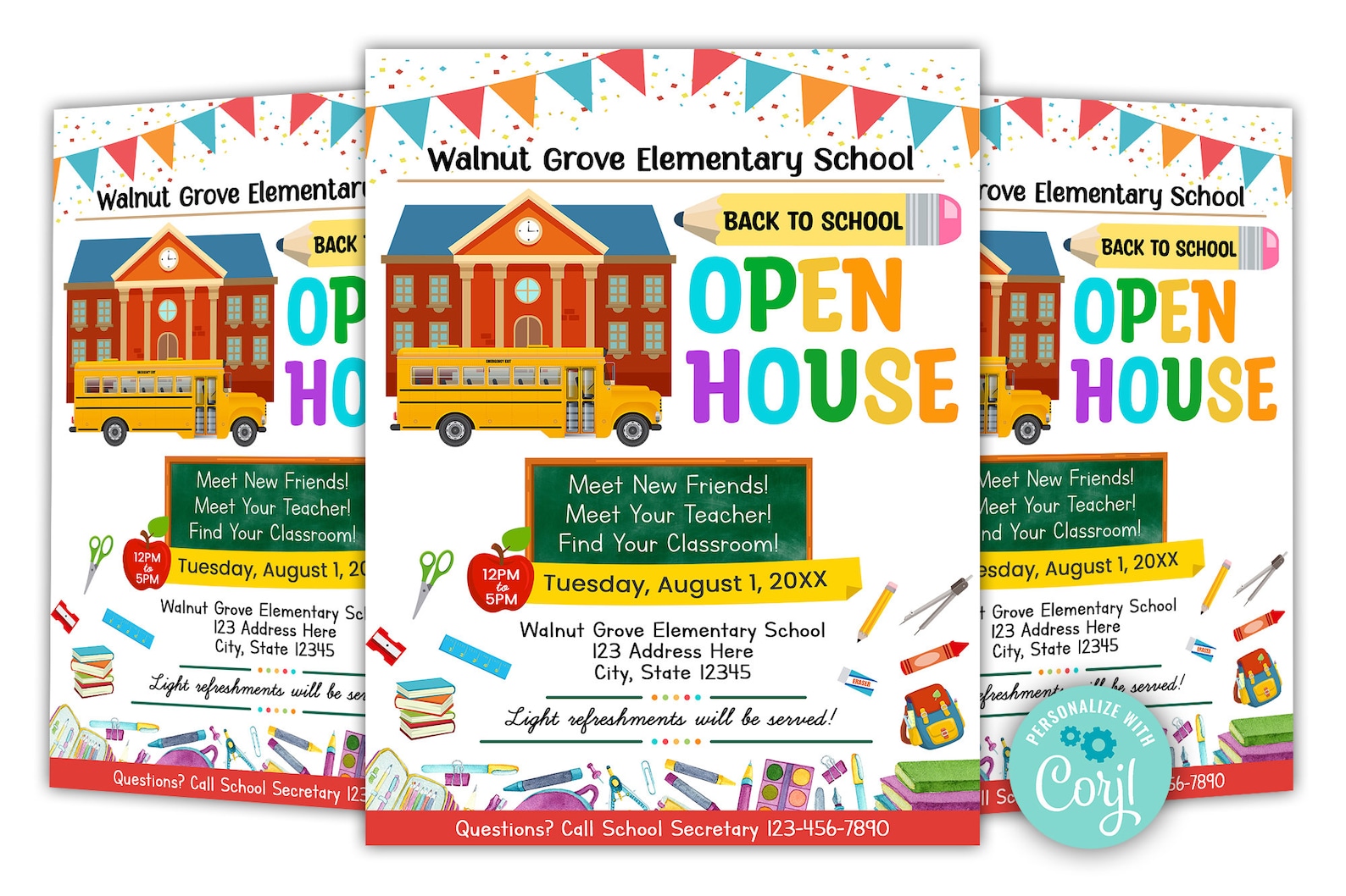 EDITABLE School Open House Flyer Template Printable Back to - Etsy