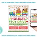 Editable Holiday Toy Drive Flyer Template, Printable Toy Drive ...