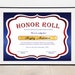 Editable Honor Roll Template Bundle Set of 2, DIY Honor Student Award ...