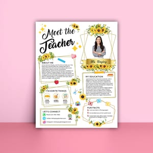 Editable Meet the Teacher Template Sunflowers BUNDLE, Meet the Teacher ...