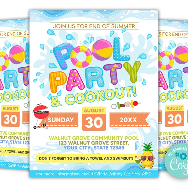 End of Summer Cookout Invitation - Etsy