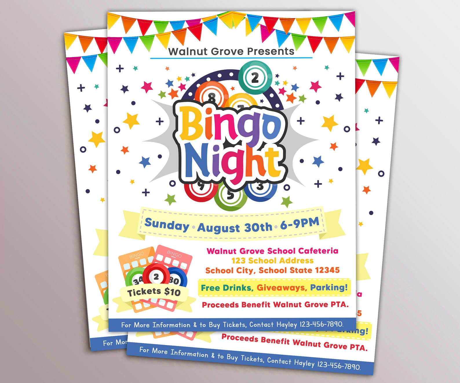 Editable Bingo Night Flyer Template, Family Game Night Invite ...