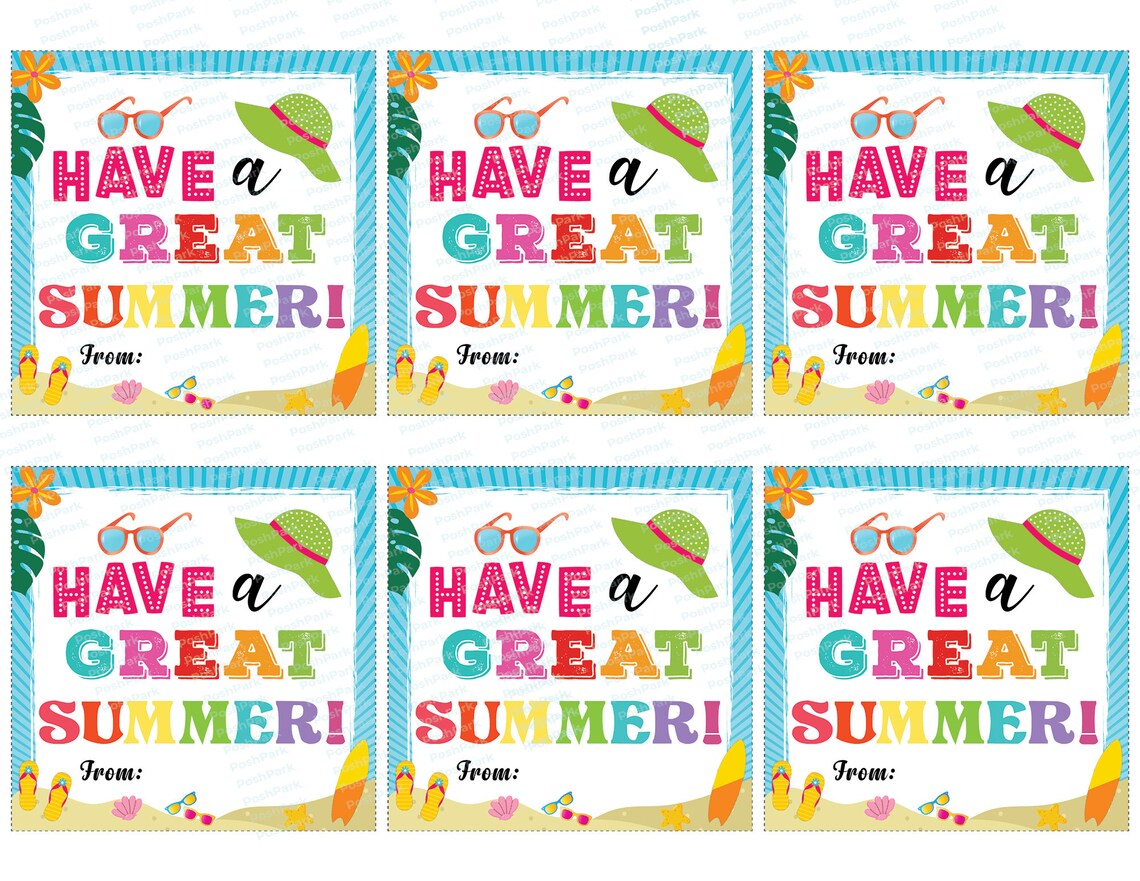 Printable PDF Summer Gift Tag End of School Tag Last Day of - Etsy