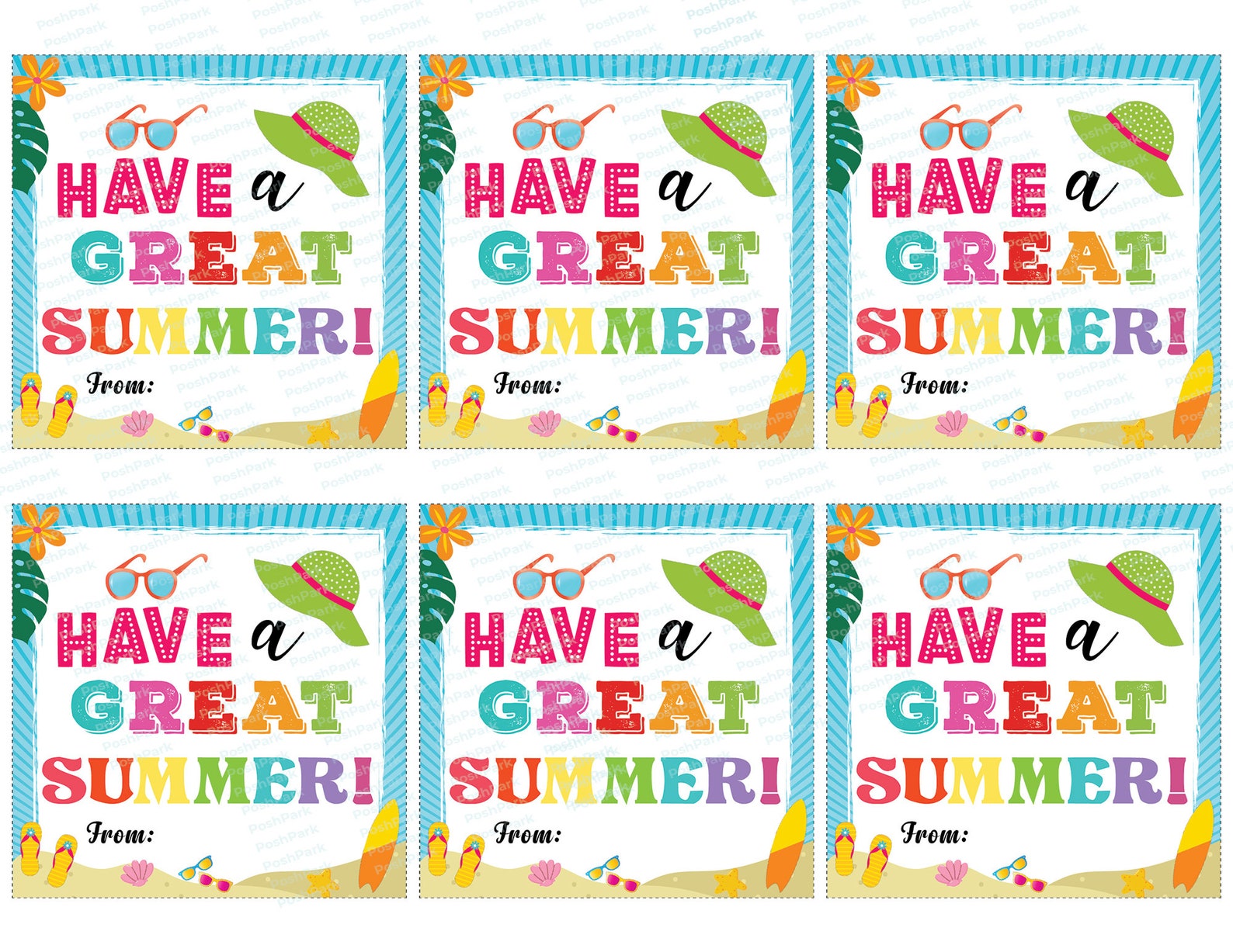 Printable PDF Summer Gift Tag End of School Tag Last Day of - Etsy