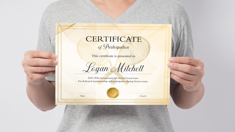 Editable Tennis Certificate Bundle 3 Printable Tennis Awards | Etsy