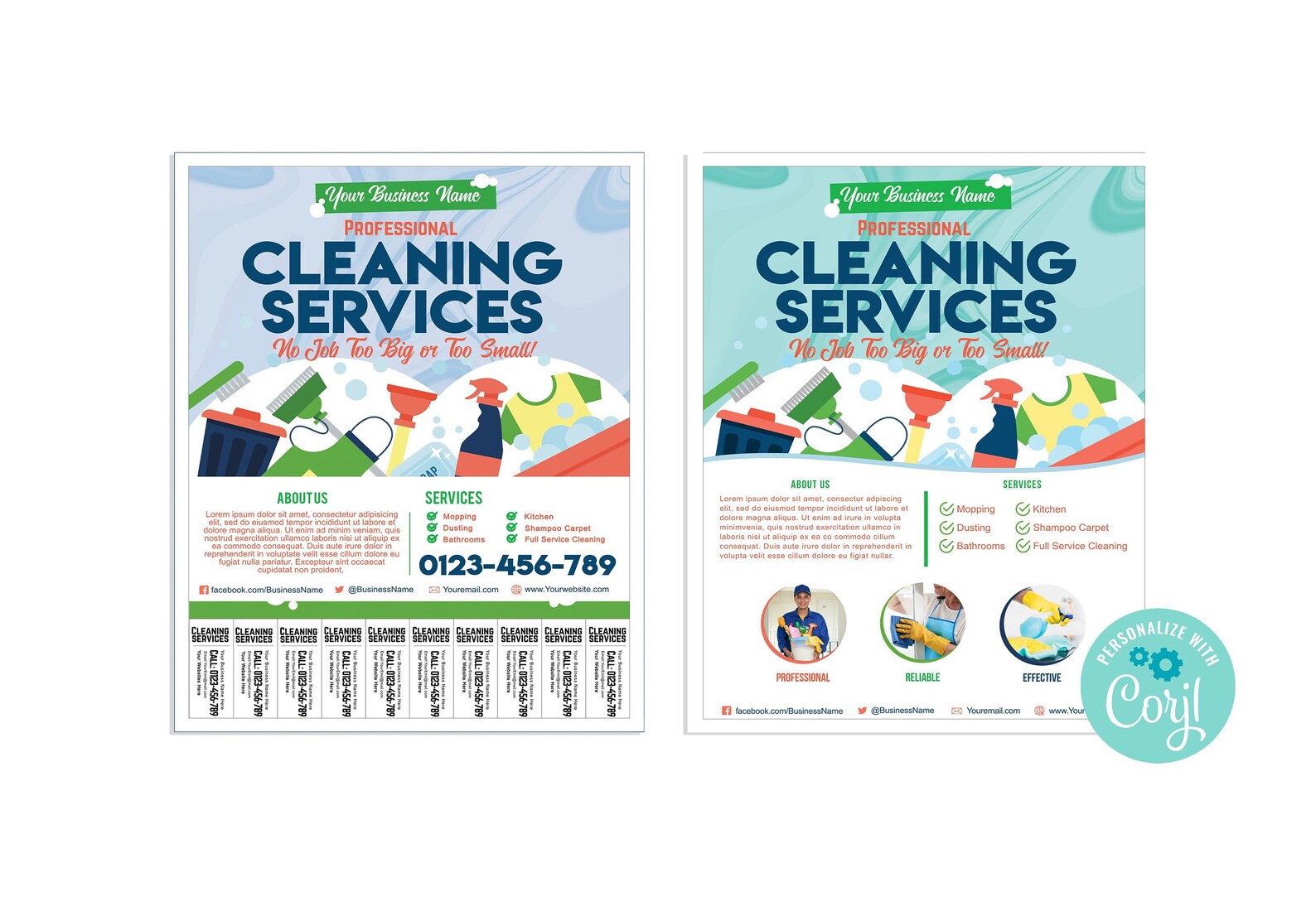 EDITABLE Cleaning Services Flyers Template | Printable Cleaning ...